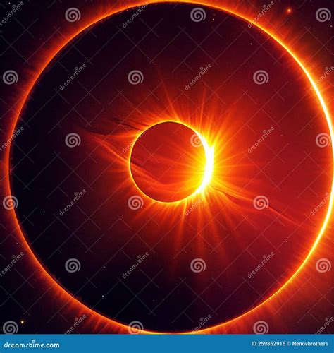 Illustration Of A Partial Solar Eclipse Stock Illustration