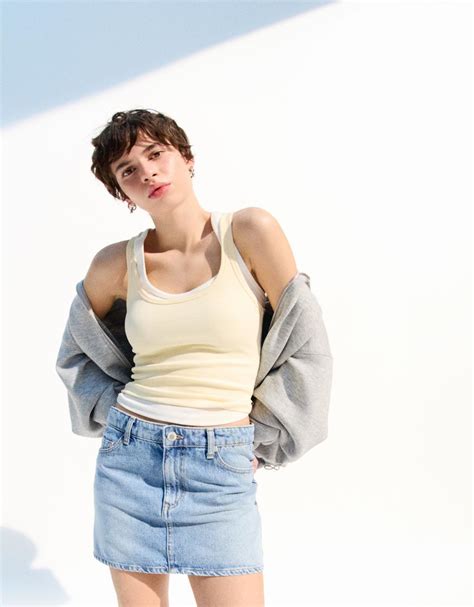 Minijupe Denim Bsk Teen Bershka