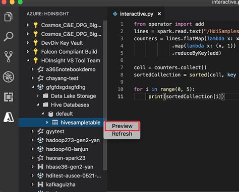 Azure Hdinsight For Visual Studio Code Microsoft Learn