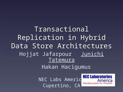 Pptx Edbt2015 Transactional Replication In Hybrid Data Store