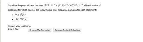 solved consider the propositional function p x x passed