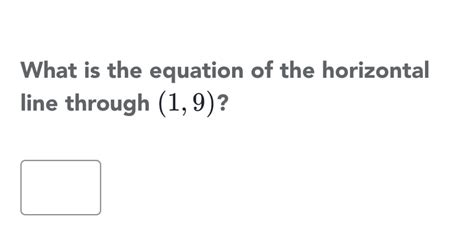 Solved What Is The Equation Of The Horizontal Line Through 19 ？ Math