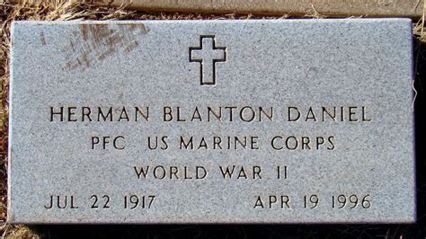 Herman Blanton Daniel 1917 1996 Find A Grave Memorial