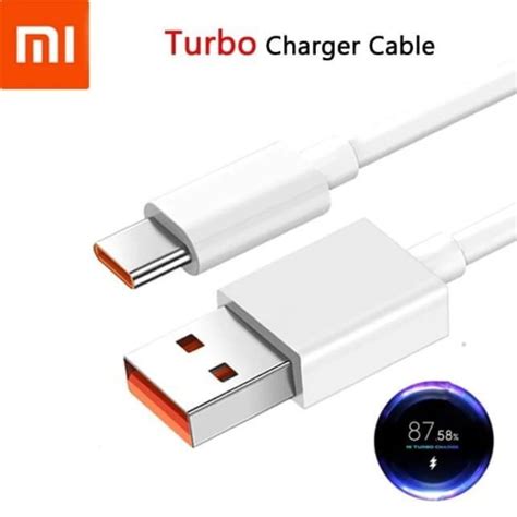 Jual Kabel Data Type C Turbo Charger Xiaomi Fast Charging Turbo A Cm Support W W