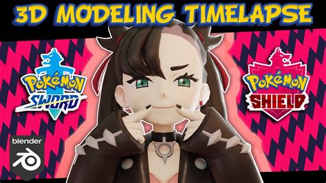 Pokemon Sword Shield Marnie D Model Blender Character Modeling Time Lapse Youtube