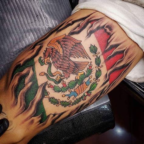 Pin By Vero Longoria On Got Ink Flag Tattoo Mexican Art Tattoos