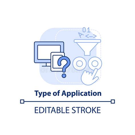 Type Of Application Light Blue Concept Icon Stock Vector Illustration Of Programmer