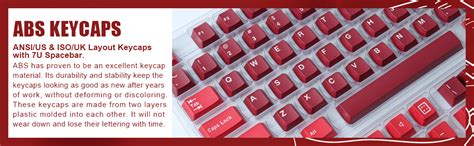 Hyekic Custom 173 Keys Abs Double Shot Cherry Profile Keycaps Set With 7u Spacebar Uk Layout