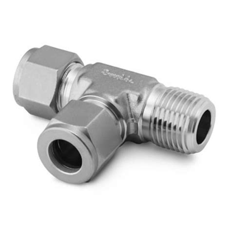 Stainless Steel Swagelok Tube Fitting Male Run Tee 12 In Tube Od X