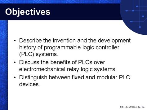 Chapter 1 Programmable Logic Controller Plc Overview Objectives