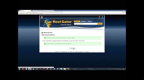 hostgator tutorial set up second domain and install wordpress youtube