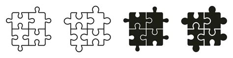 Teamwork Idea Logic Game Combination Solution Symbols Square Jigsaw