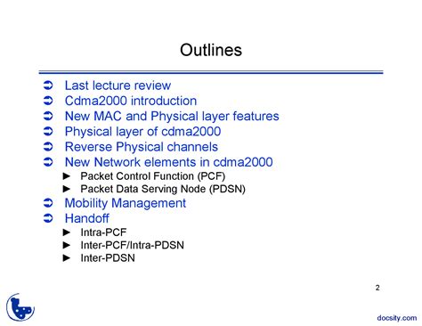 Cdma2000 Introduction Wireless Networks Lecture Slides Docsity