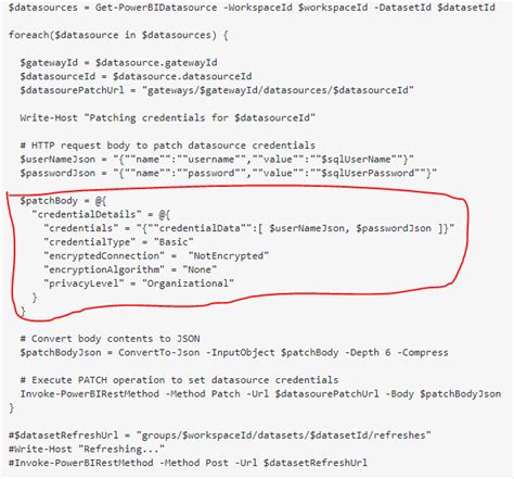 solved update dataset credentials using service principal microsoft