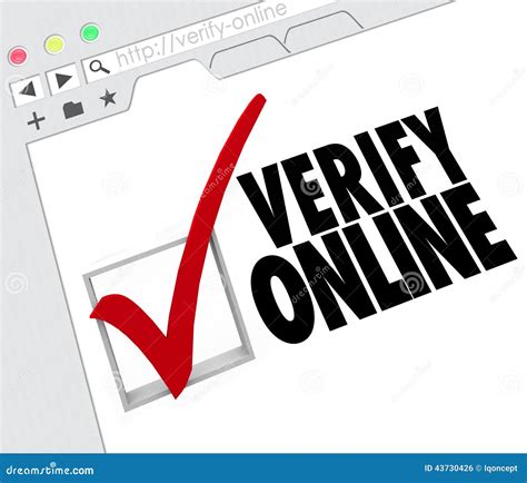 Verify Online Website Internet Resource Certification Approval Stock