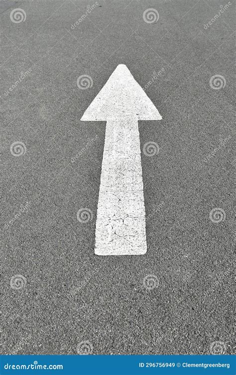 Arrow Road Marking Sign Stock Image Image Of Road 296756949