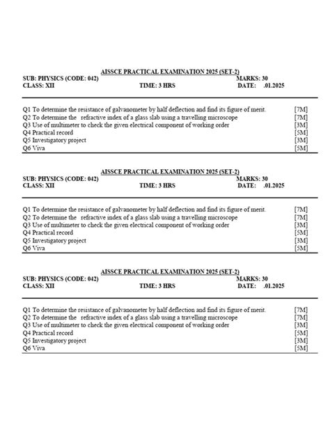 Aissce Phy Set 2 Pdf Electricity Electrical Engineering