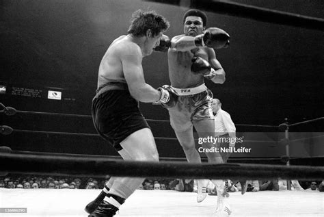 Muhammad Ali In Action Vs Oscar Bonavena During Fight At Madison