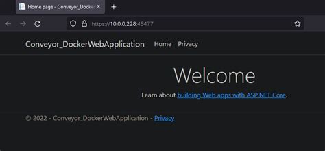 Connecting To A Docker Web App Remotely During Development Conveyor