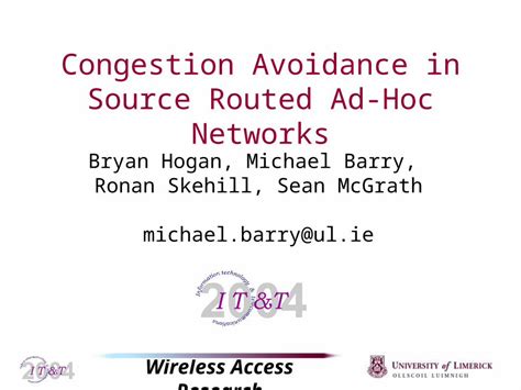 ppt wireless access research congestion avoidance in source routed ad