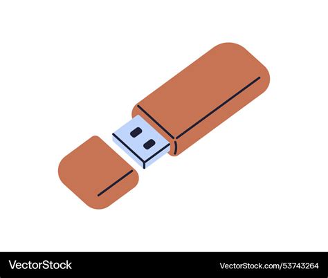 Usb Flash Drive Stick Thumbdrive For Data Vector Image