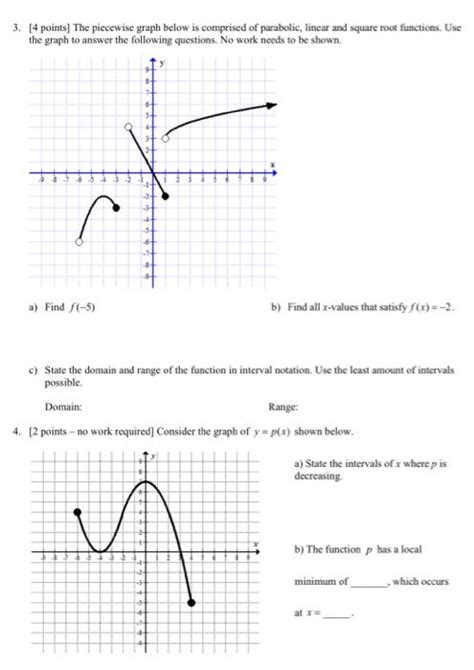 solved 3 [4 points the piecewise graph below is comprised