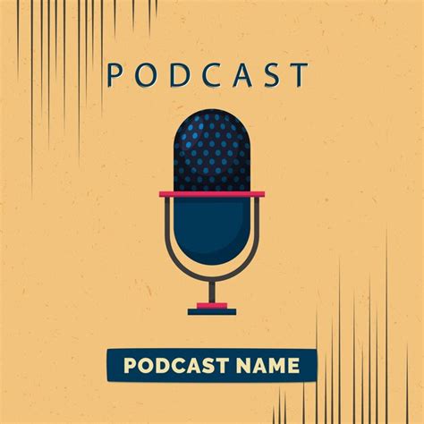 Premium Vector Free Vector Flat Design Podcast Cover Template