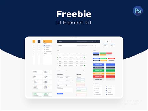 Freebie UI Elements Kit Behance