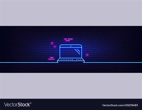 Laptop Line Icon Mobile Computer Device Sign Vector Image