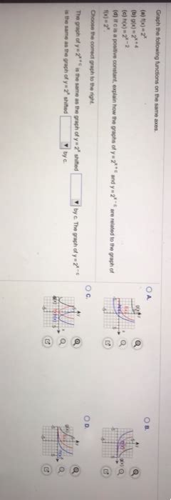 solved graph the following functions on the same axes ОА b