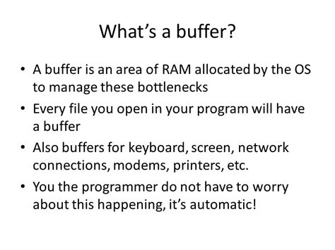 What Is Meant By Buffer In Computer Network