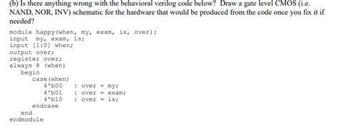 Solved B Is There Anything Wrong With The Behavioral