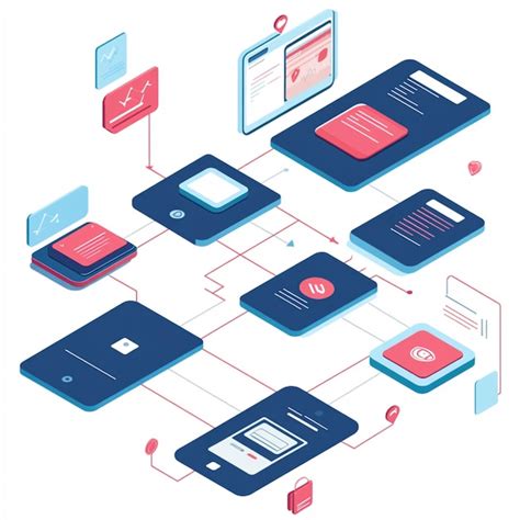 flow diagram of a user journey for a mobile app with key interactions