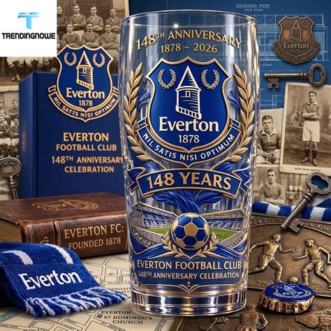 Everton Football Club 148th Anniversary Beer Pint Beer Glass 2026
