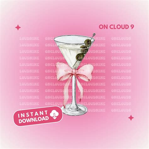 Martini Coquette Bow Png Couquette Trendy Png Bow Martini Bow