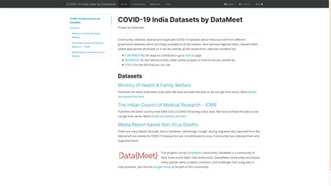 DataMeets COVID India Datasets Thejesh GN
