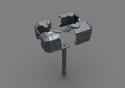 Broken Mjolnir 3d Model By Nikkoindustries On Thangs