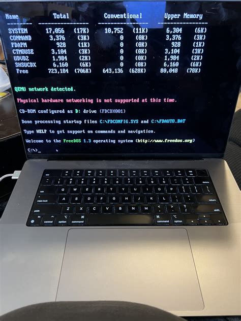 Running Lowend On Highend Running Freedos On A Macbook M1 Apple