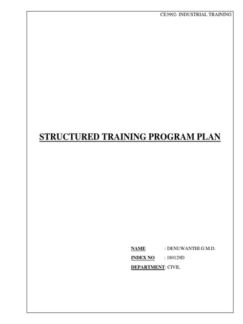 180129d Structured Training Program Plan Pdf