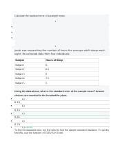 Calculate The Standard Error Of A Sample Mea Docx Calculate The Standard Error Of A Sample
