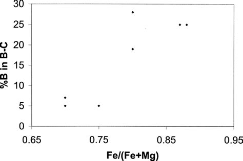 Relationship Between Fe And Mg Concentrations In Bc Expressed As