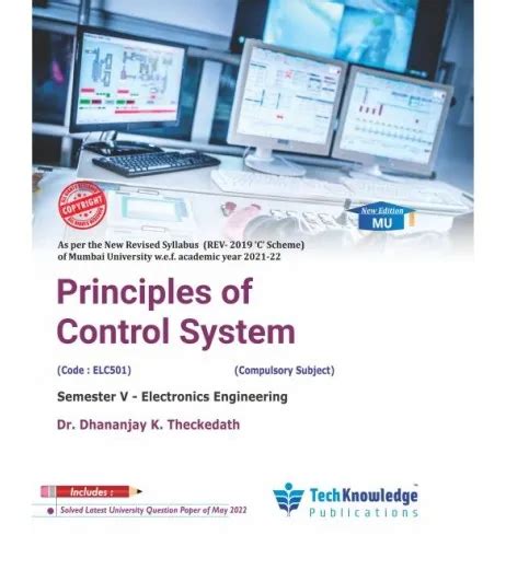 Principles Of Control System Sem 5 Electronics Engineering Techknowledge Publication Mumbai