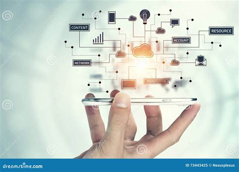 Social Media And Cloud Computing Mixed Media Stock Image Image Of Global Digital 73443425