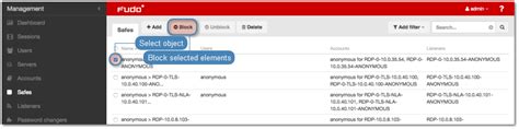 Blocking A Safe — Fudo Pam 50 System Documentation