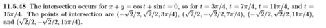 solved curve plane intersection find the point if they