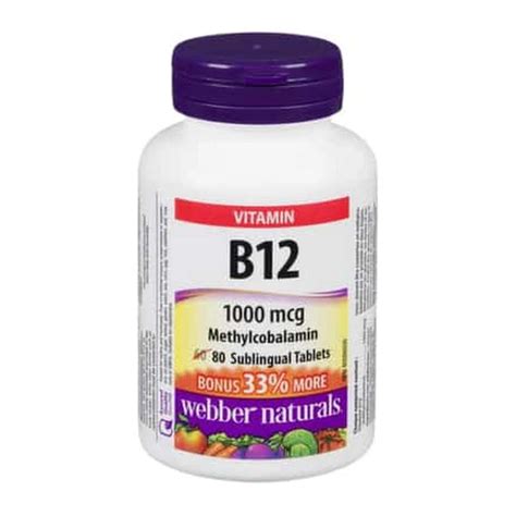 Vitamin B12 Tbl 80 Webber Naturals Zenta Farm
