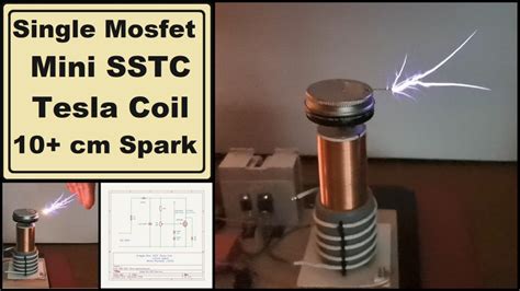 Single Mosfet Mini Sstc Tesla Coil With 10 Cm Spark Arduino Maker Pro