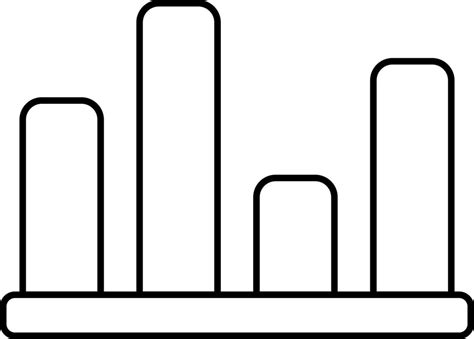 four level bar chart icon in black line art 24181622 vector art at