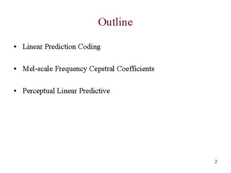 Perceptual Linear Predictive Analysis Of Speech Hynek Hermansky