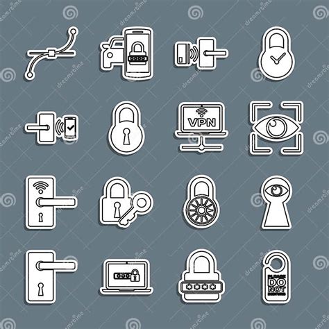 Set Line Please Do Not Disturb Keyhole With Eye Eye Scan Digital Door Lock Wireless Lock